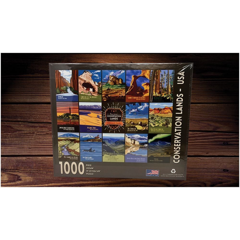 National Conservation Lands Puzzle – Scenic Public Lands Artwork – Red ...