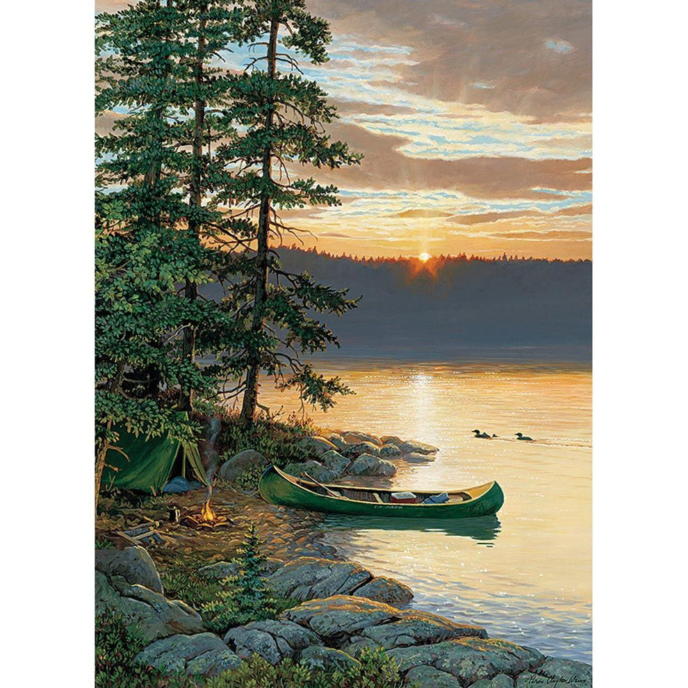 Canoe Lake Puzzle – 500-Piece Outdoor Camping Scene | Cobble Hill – Red ...