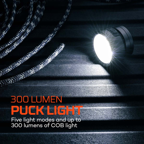 NEBO POPPY PUCK Pocket Lantern – 300 Lumen Rechargeable Light – Red ...